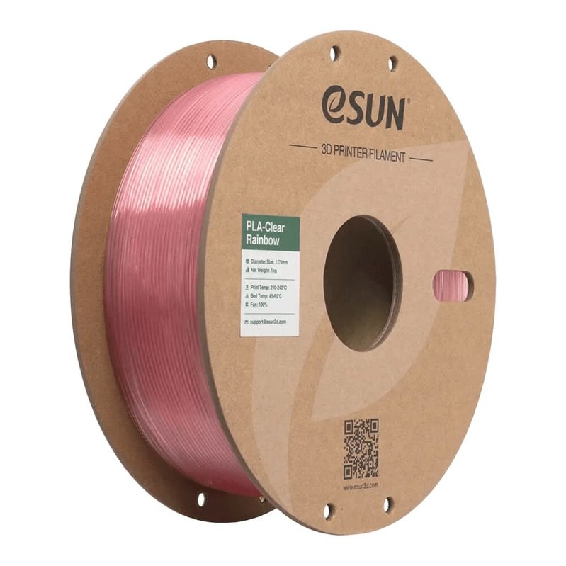Филамент для 3D-принтера eSUN PLA-Clear Rainbow Pink Crystal, 1 кг ...